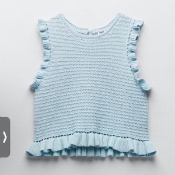 Zara | Tops | Nwt Zara Ruffled Crochet Top L | Poshmark